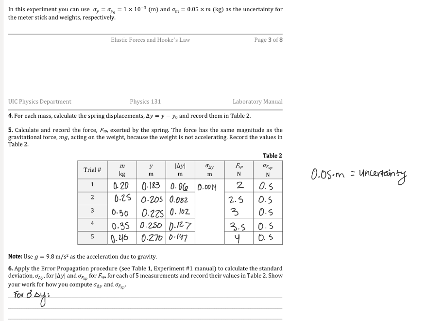 6. Apply the Error propagation procedure to calculate | Chegg.com