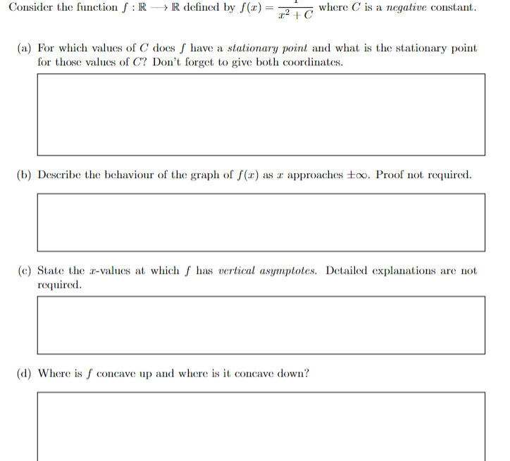 Solved Consider the function f:R R defined by f(x)=x2+C1 | Chegg.com