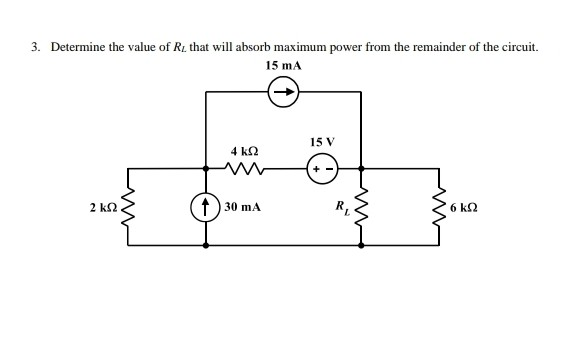 Solved 3. Determine the value of R, that will absorb maximum | Chegg.com