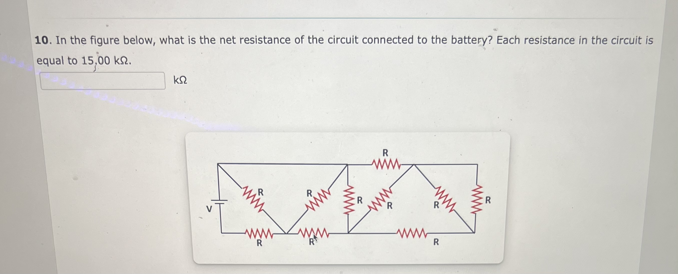 Solved In the figure below, what is the net resistance of | Chegg.com