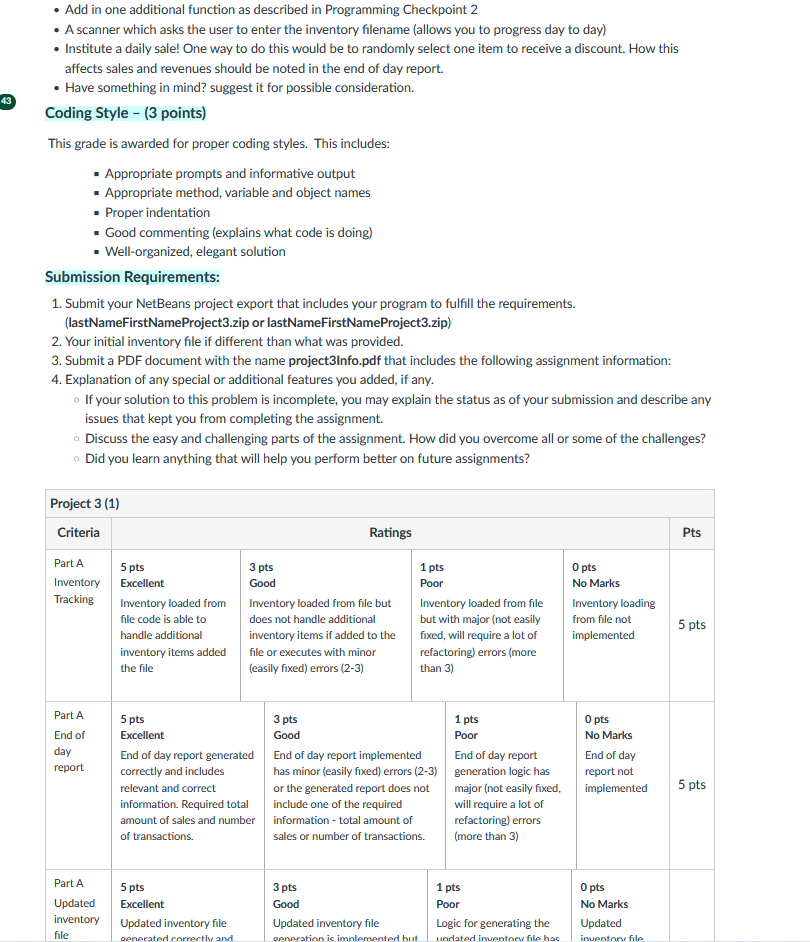 Solved In this checkpoint, you will be expanding the | Chegg.com
