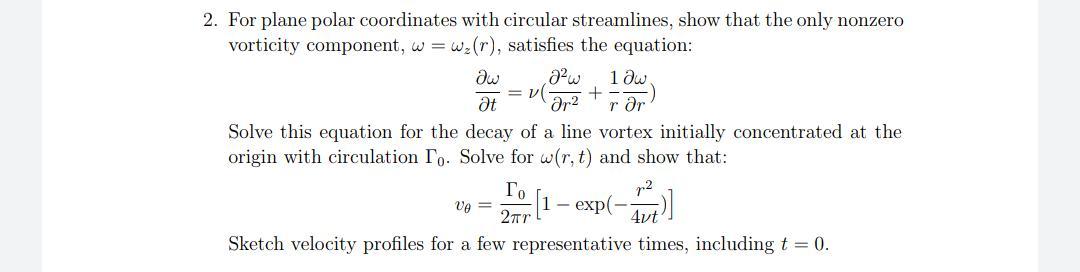 Solved 2. For plane polar coordinates with circular | Chegg.com
