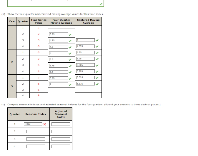 Solved Consider The Following Time Series Data Show The