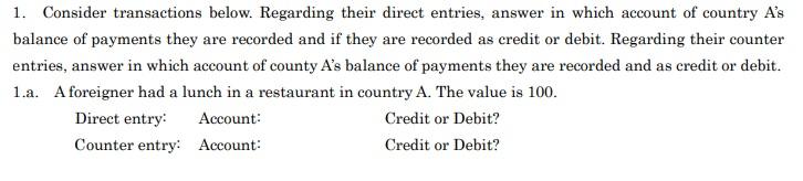 Solved I want answers and explanations of direct entry and | Chegg.com