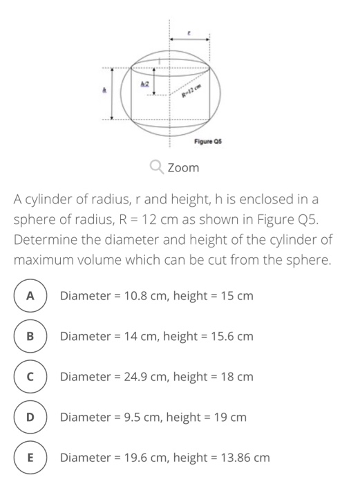 Solved 2 R-12 m Figure Qs Zoom A cylinder of radius, r and | Chegg.com