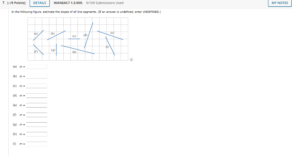 Solved 7. [-19 Points] DETAILS WANEAC7 1.3.059.0/100 | Chegg.com