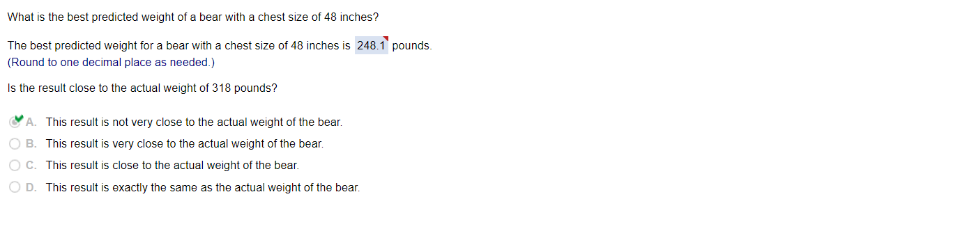 Solved inches. Is the result close to the actual weight of | Chegg.com