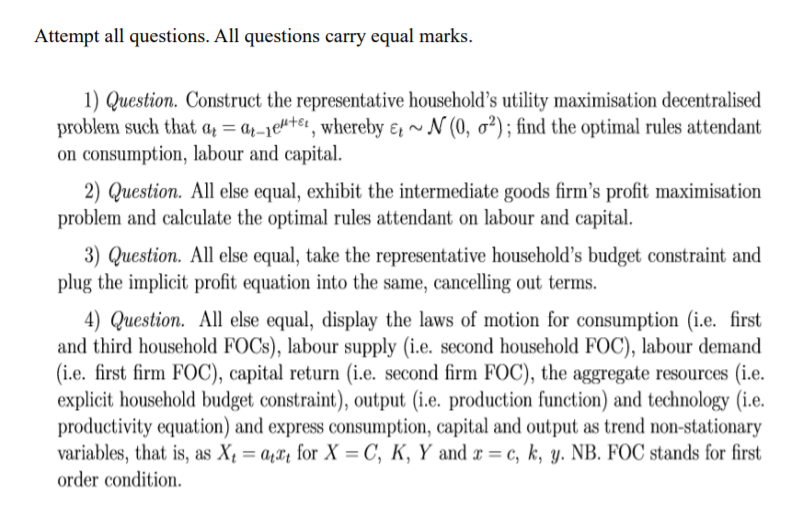 Attempt all questions. All questions carry equal | Chegg.com