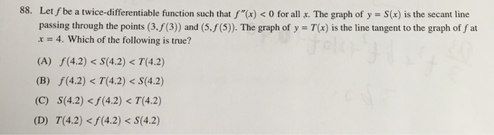 Solved 88. Let fbe a twice-differentiable function such that | Chegg.com