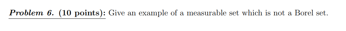 Solved Problem 6. (10 points): Give an example of a | Chegg.com