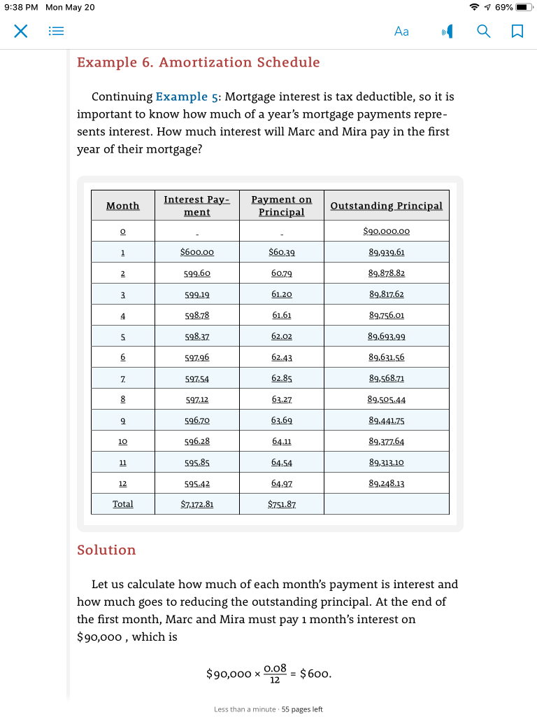 Amortization Table Problem Example | Cabinets Matttroy