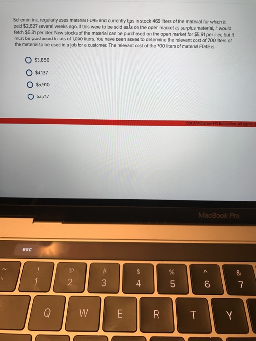 Solved Schemm Inc. regularly uses material FO4E and | Chegg.com Solved Schemm Inc. regularly uses material FO4E and | Chegg.com