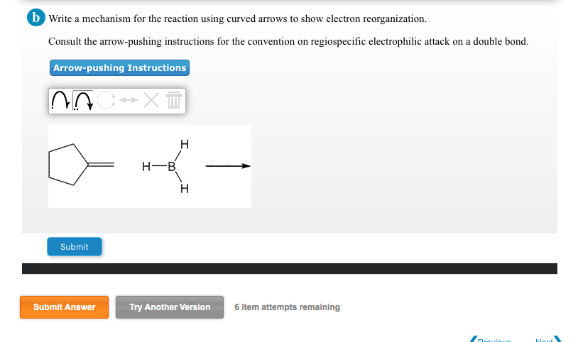 Solved b Write a mechanism for the reaction using curved | Chegg.com
