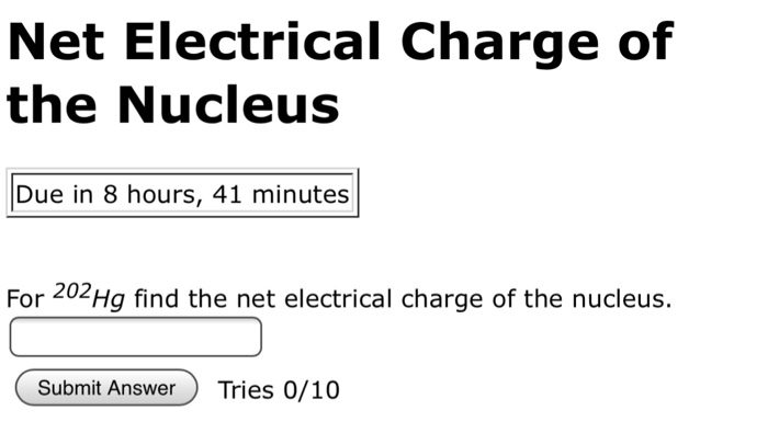 Solved For^202 Hg find the net electrical charge of the | Chegg.com