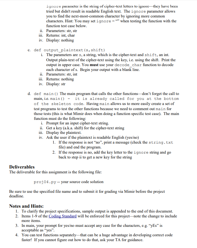 Assignment Overview The Caesar cipher is named after | Chegg.com