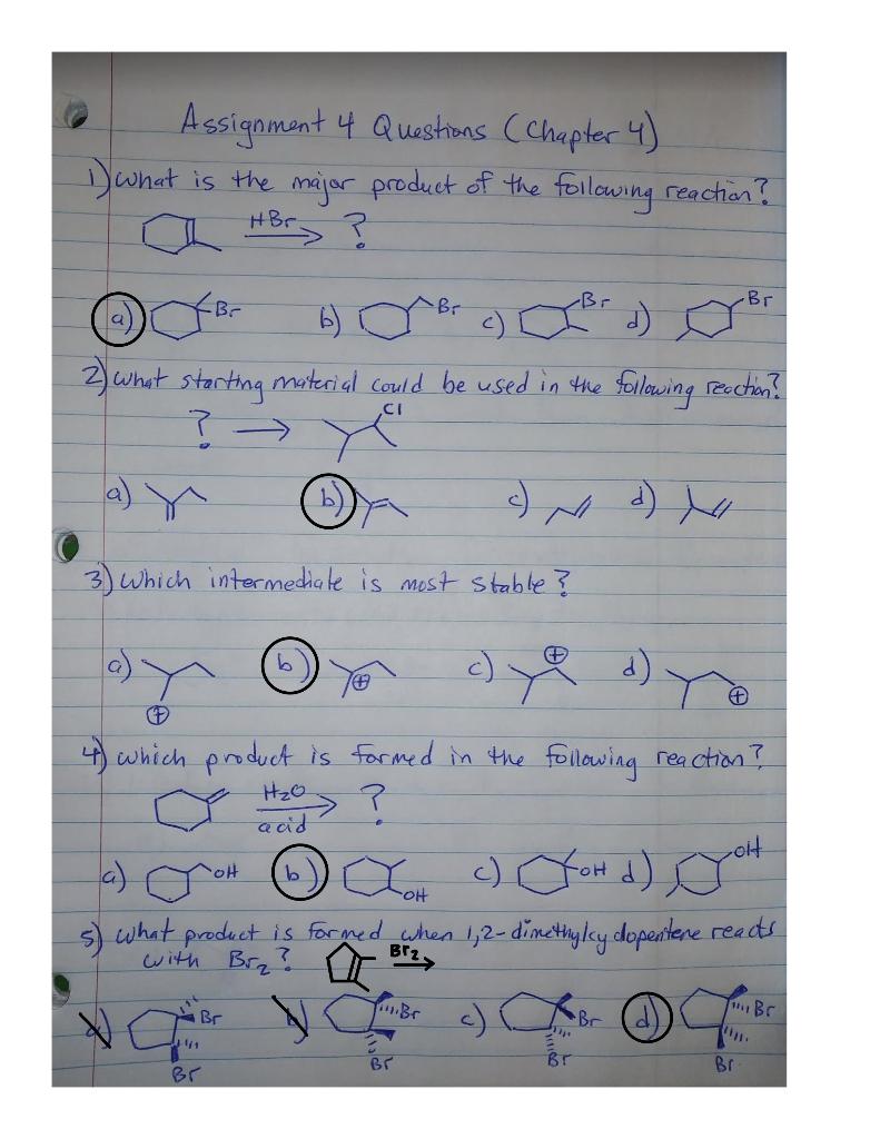 Solved HBr. Assignment 4 Questions (Chapter 4) 1) What is | Chegg.com