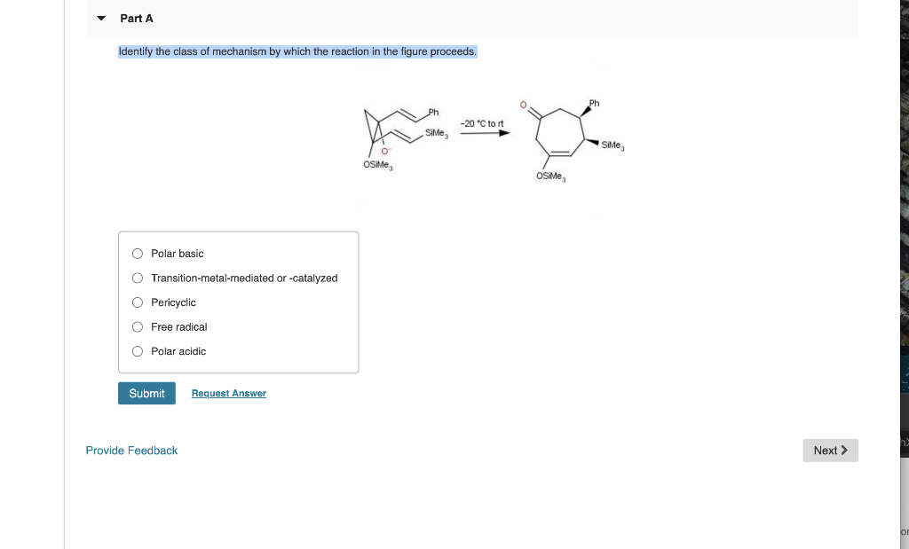 Solved Organic Chemistry: Identify the class of mechanism by | Chegg.com