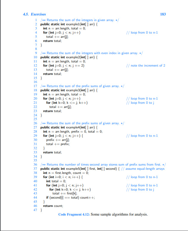 Solved You must determine the order of complexity | Chegg.com