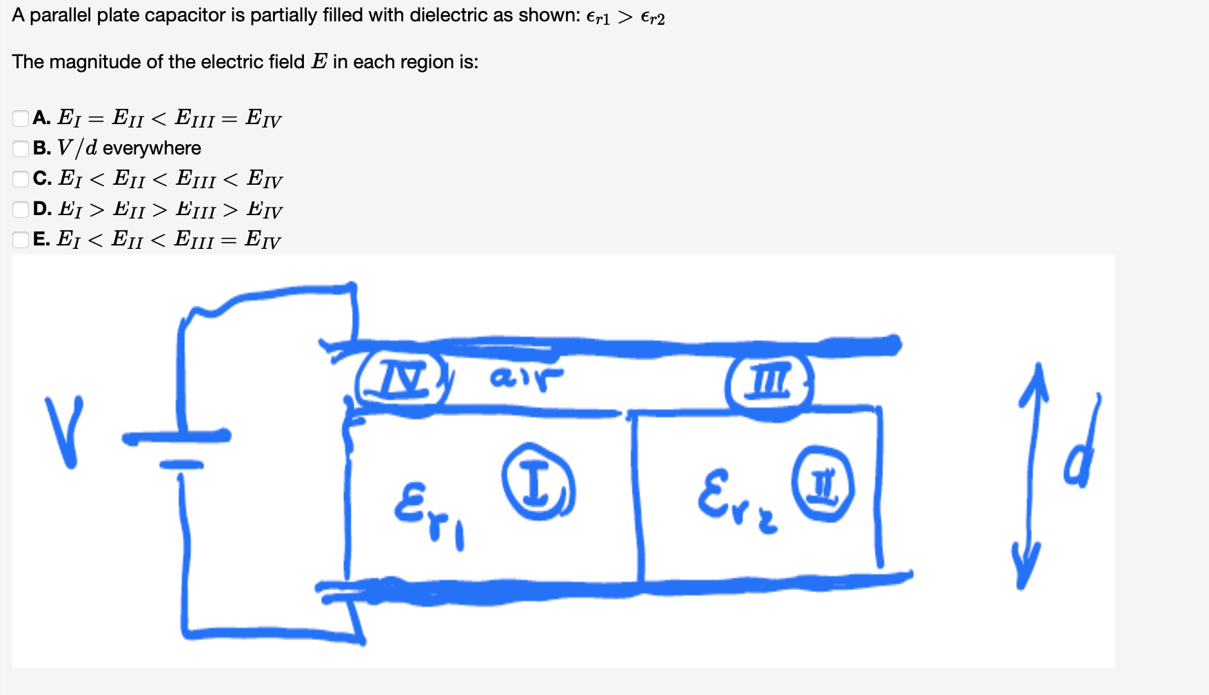 Solved A parallel plate capacitor is partially filled with | Chegg.com