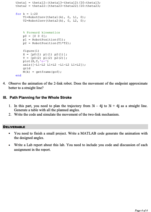 OBJECTIVE - Emulate the movement of a robotic device | Chegg.com