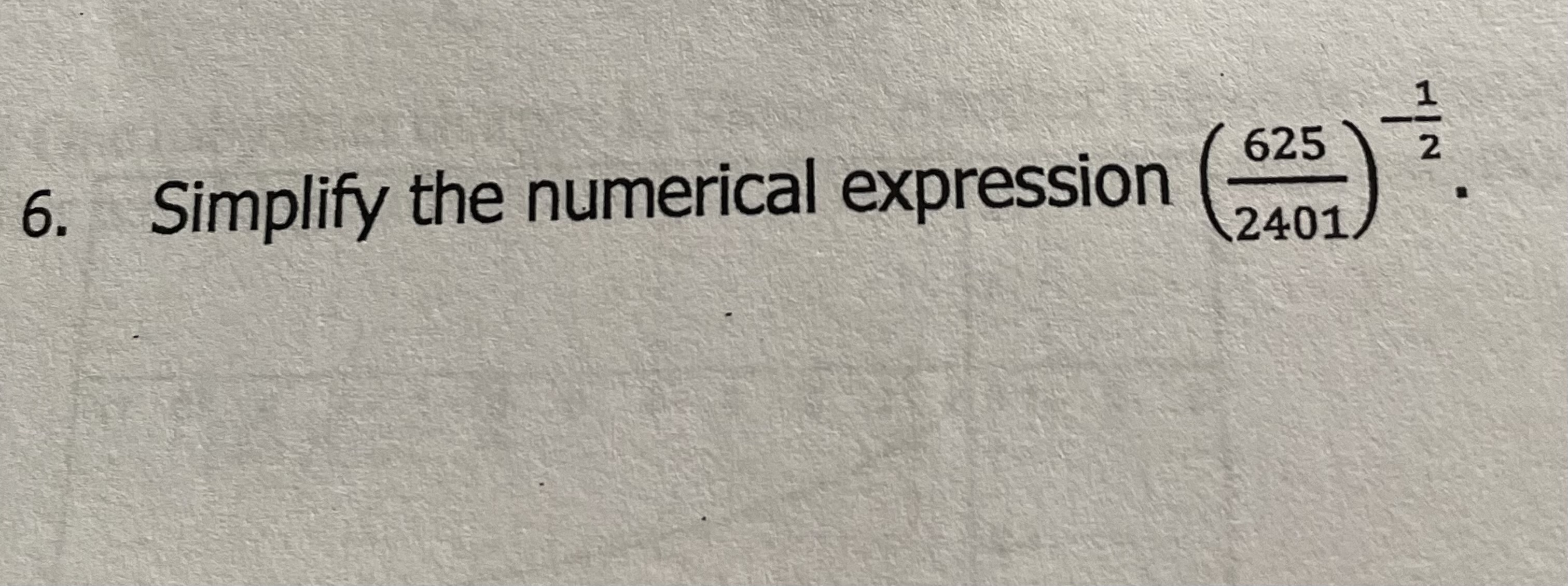 Solved Simplify the numerical expression (6252401)-12. | Chegg.com
