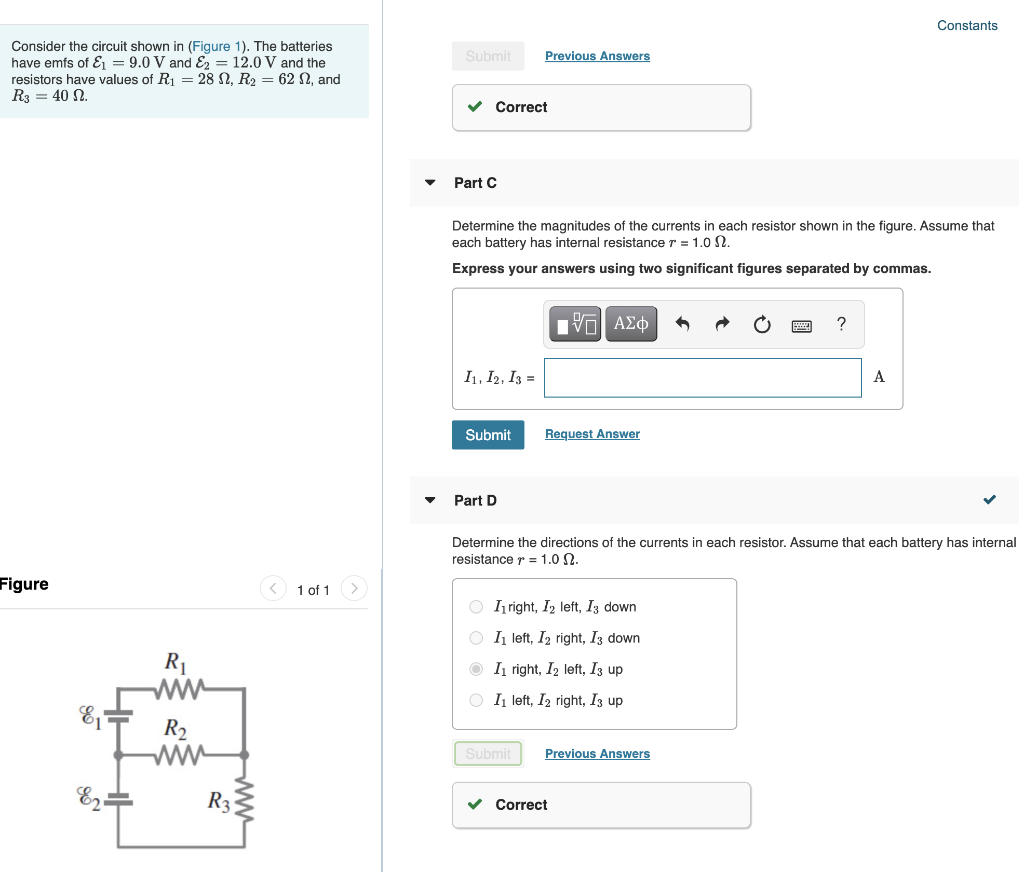 Solved Constants Submit Previous Answers Consider the | Chegg.com