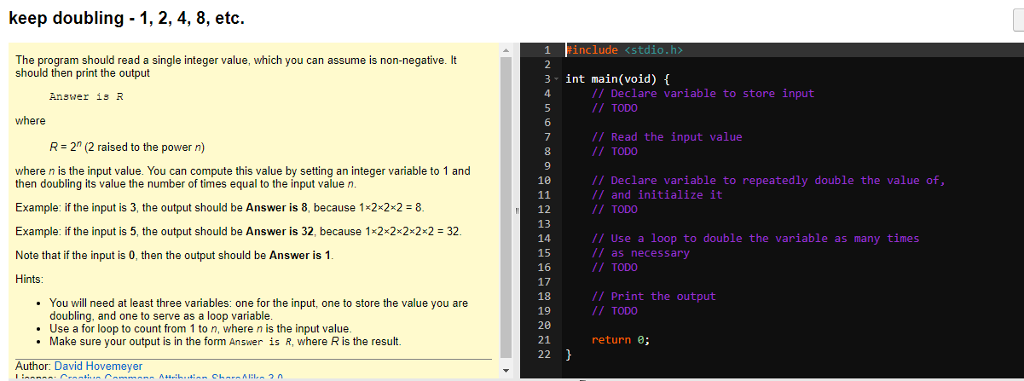 Solved keep doubling - 1, 2, 4, 8, etc. 1 Finclude he | Chegg.com