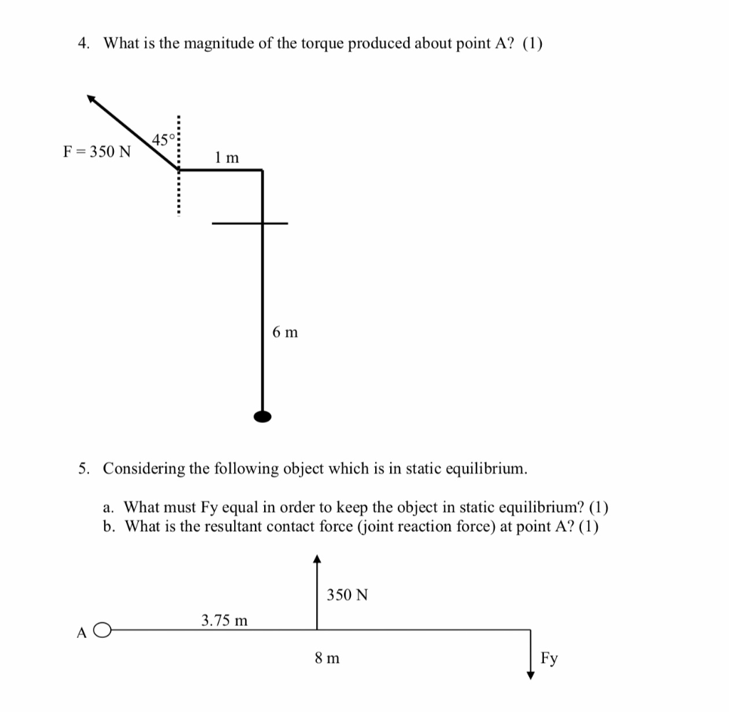 Solved 4. What is the magnitude of the torque produced about | Chegg.com