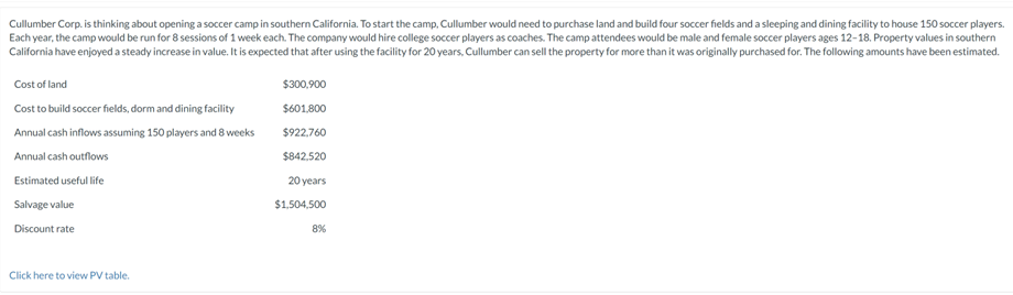 Solved Click here to view PV table.calculation purposes, use | Chegg.com