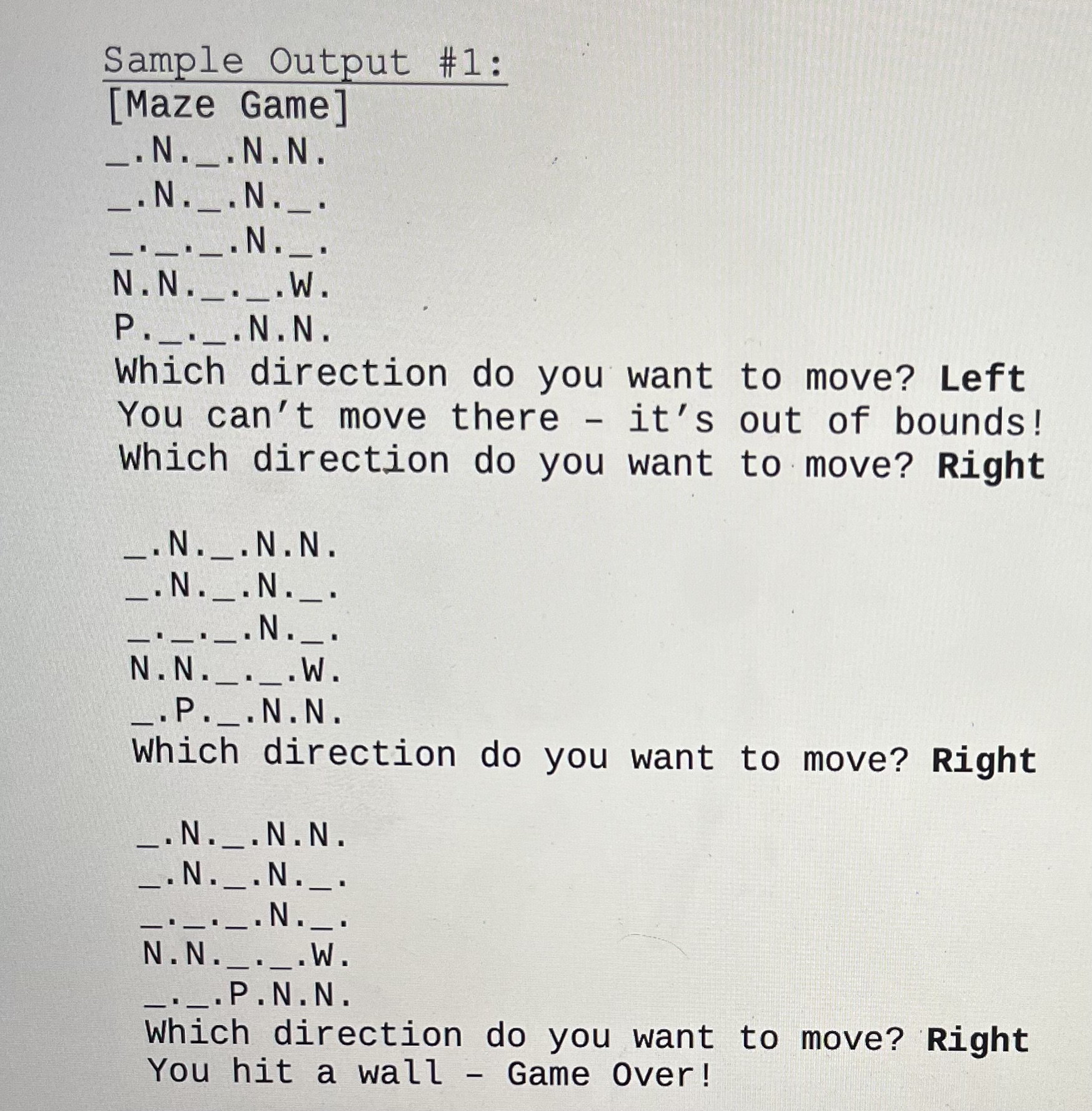 Solved Sample Output \#1: \[ \begin{array}{l} \text { [Maze | Chegg.com