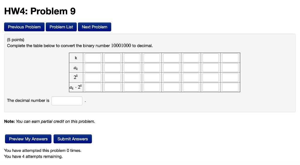 Solved HW4: Problem 9 Previous Problem Problem List Next | Chegg.com
