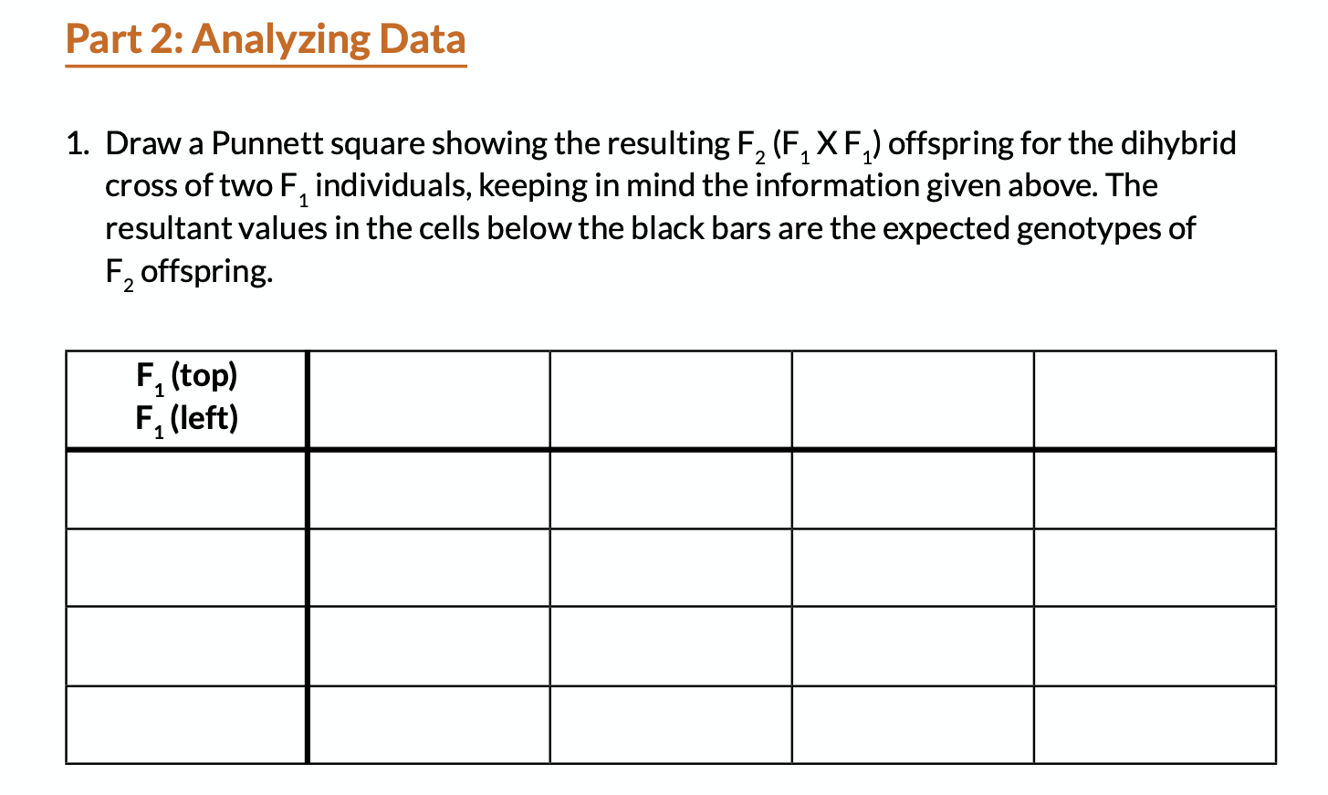 3. Complete the following table for Part 1: # of | Chegg.com