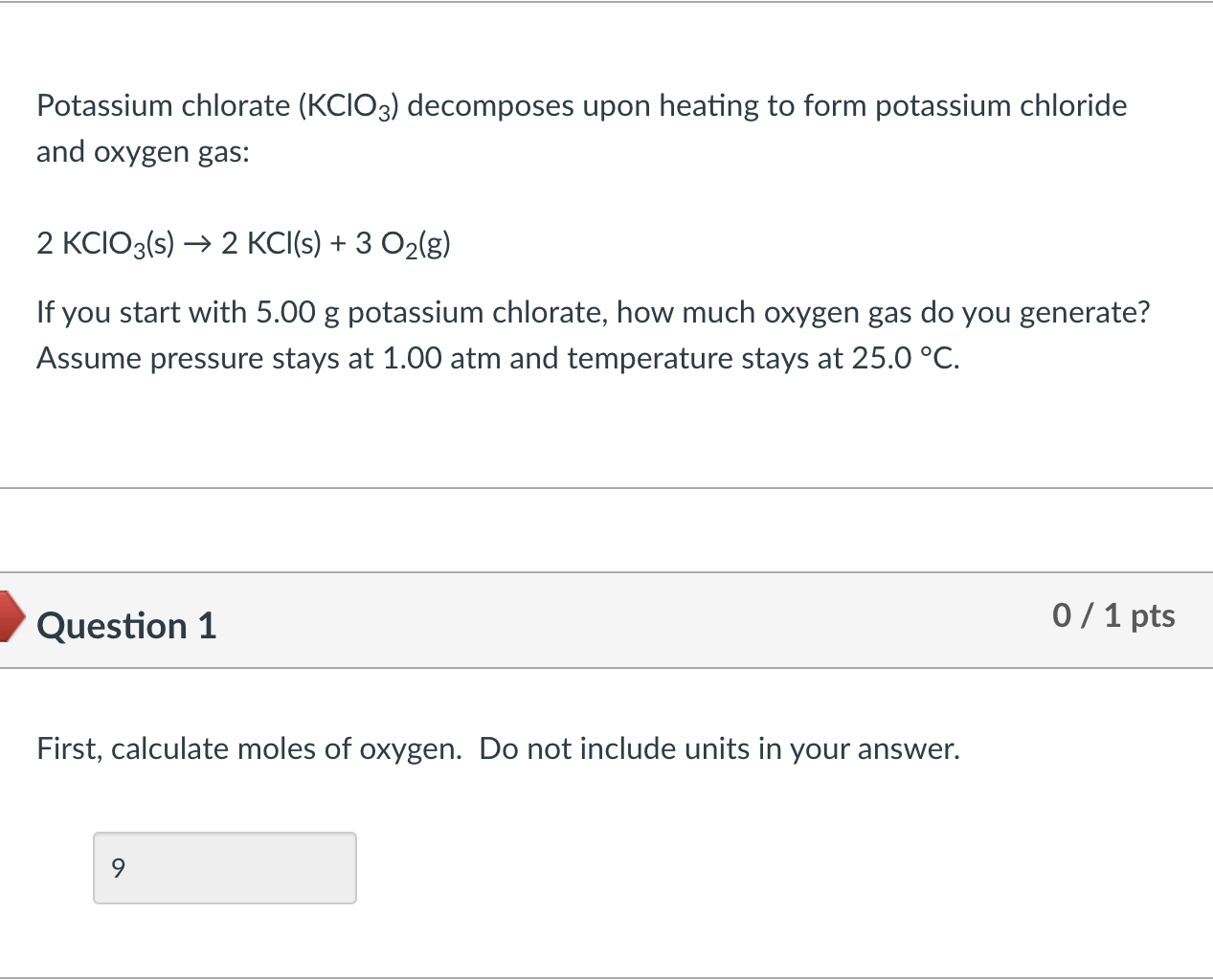 Solved Potassium chlorate (KCIO3) decomposes upon heating to | Chegg.com