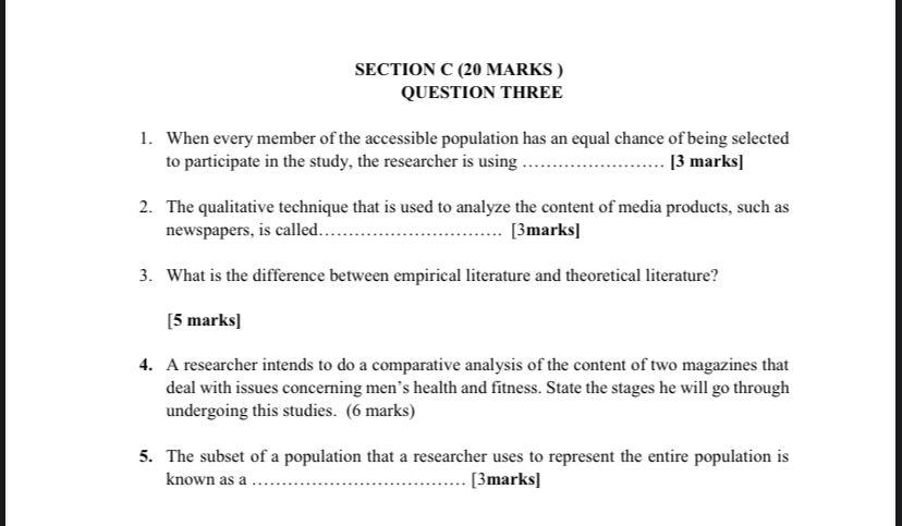 Solved SECTION C (20 MARKS) QUESTION THREE 1. When every | Chegg.com