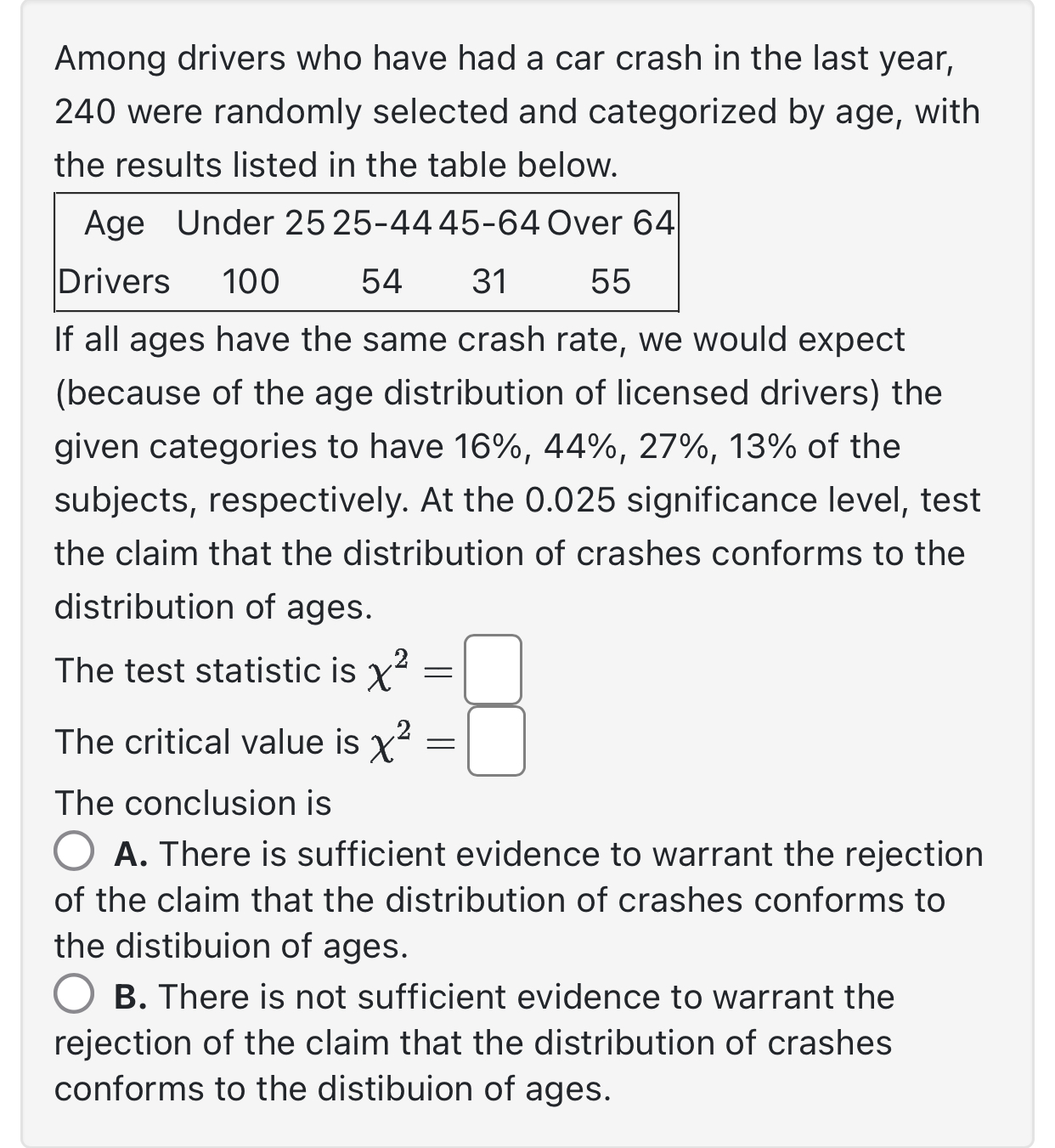 Solved Among drivers who have had a car crash in the last | Chegg.com
