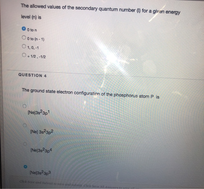 Solved The allowed values of the secondary quantum number () | Chegg.com