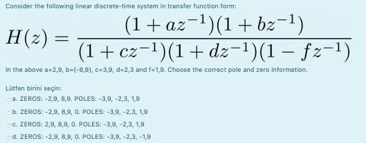 Solved Consider the following linear discrete-time system in | Chegg.com