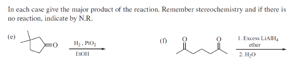 Solved In each case give the major product of the reaction. | Chegg.com