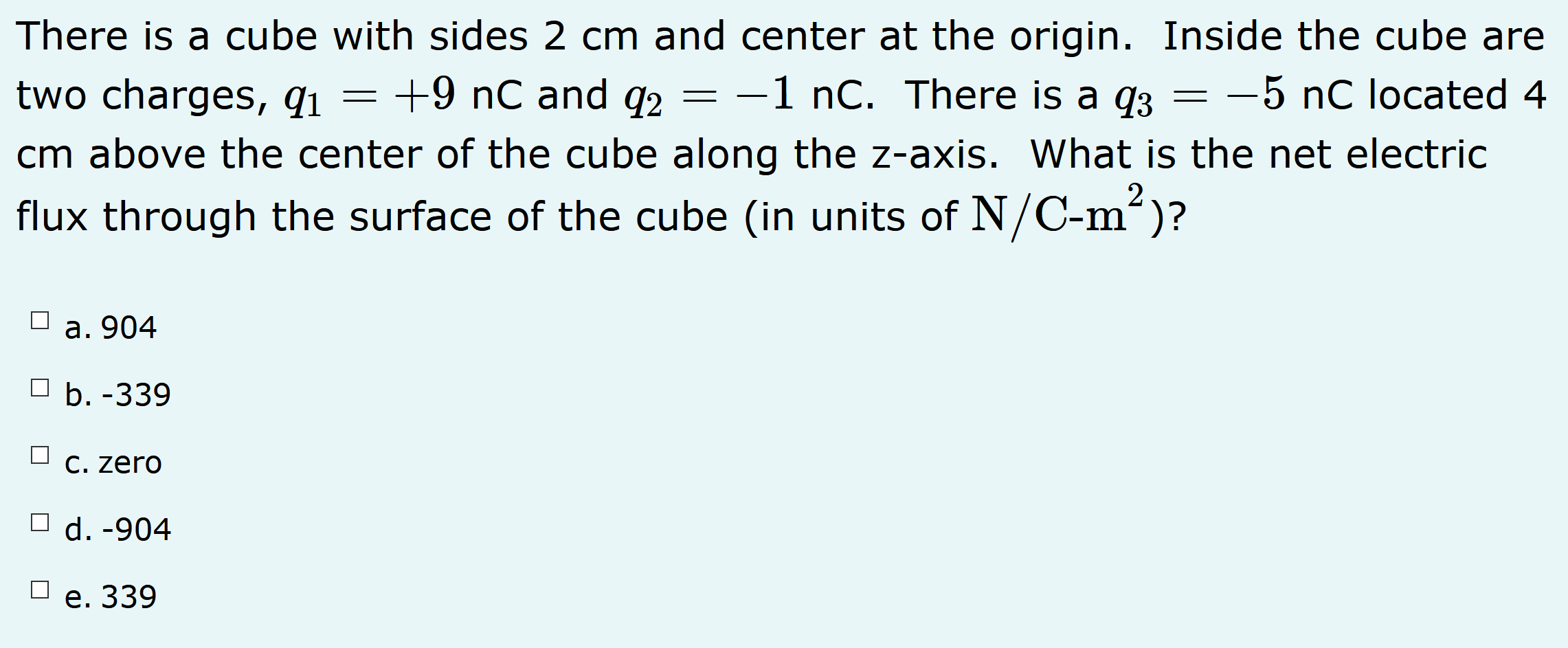 Solved - There is a cube with sides 2 cm and center at the | Chegg.com