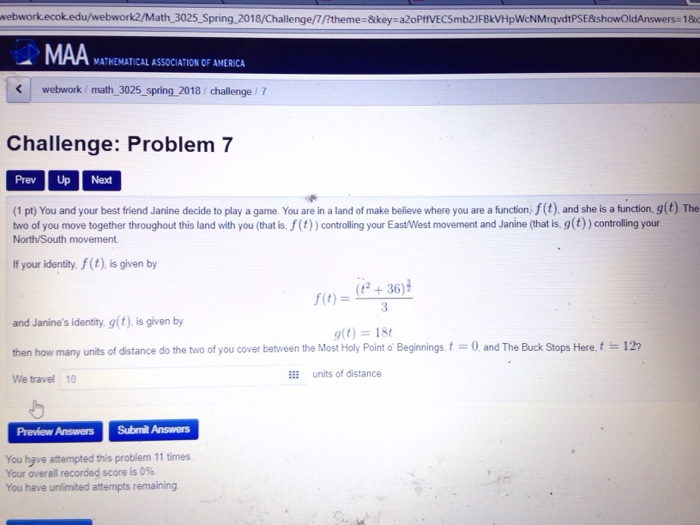 Solved webworkecok.edu/webwork2/Math 3025_Spring | Chegg.com