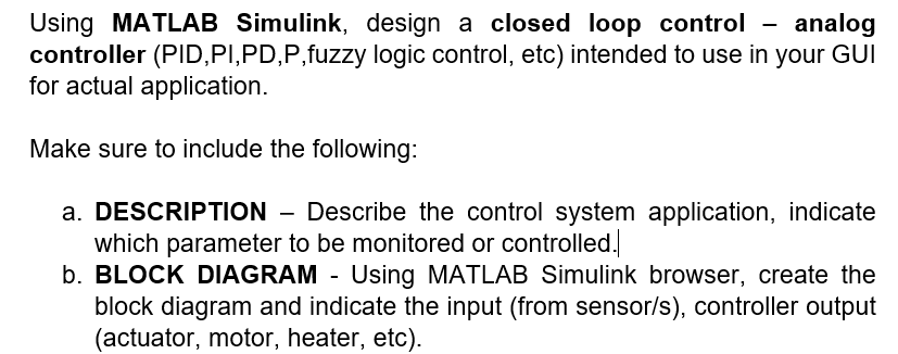 analog Using MATLAB Simulink, design a closed loop | Chegg.com