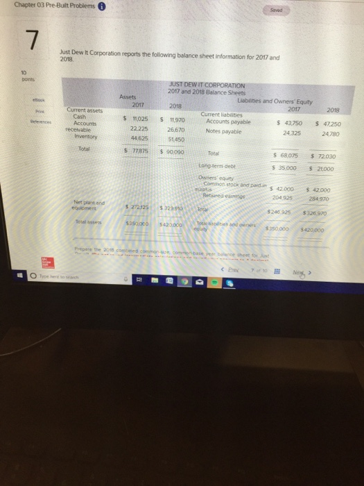 Solved Chapter 03 Pre-Built Problems Just Dew it Corporation | Chegg.com