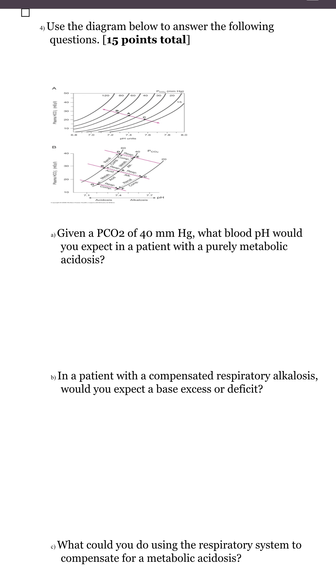 Solved 4) Use the diagram below to answer the following | Chegg.com