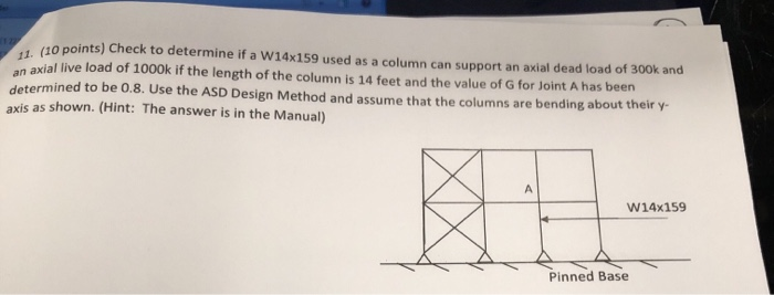Solved , (1o points) Check to determine if a w14x159 used as | Chegg.com