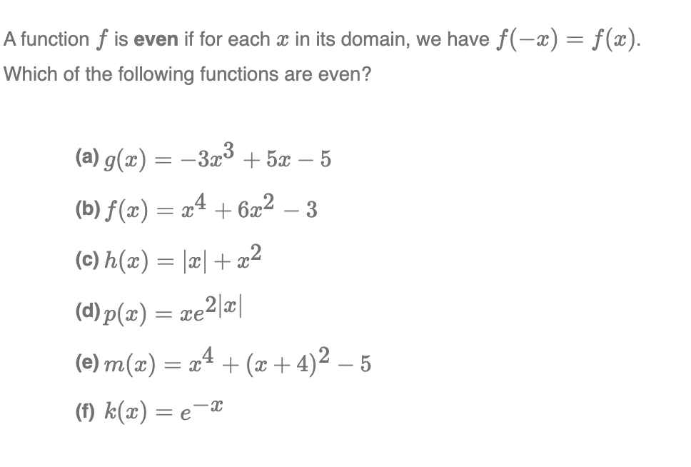 Solved Example: if f is a function and we want a new | Chegg.com