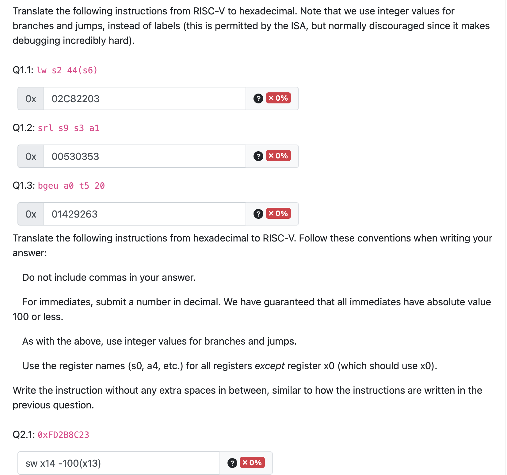 Solved Translate the following instructions from RISC-V to | Chegg.com