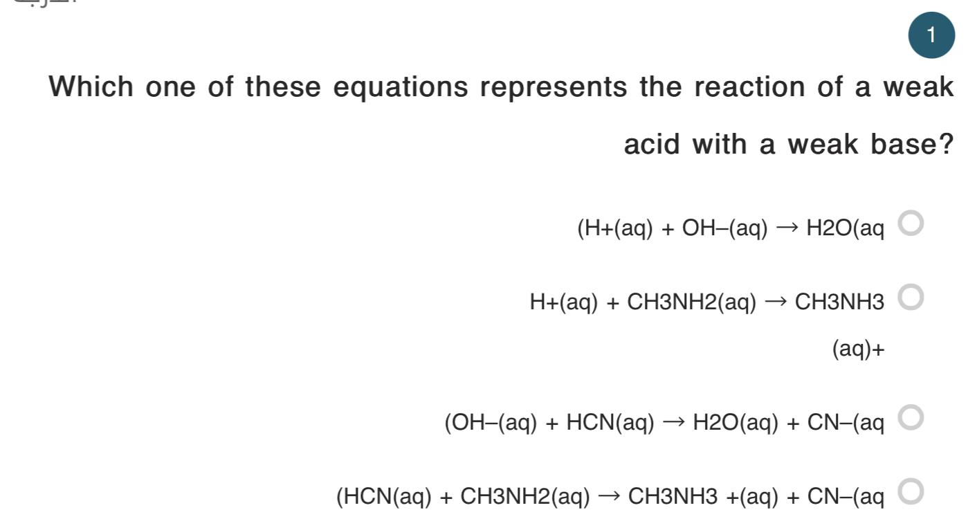 Solved Which one of these equations represents the reaction | Chegg.com