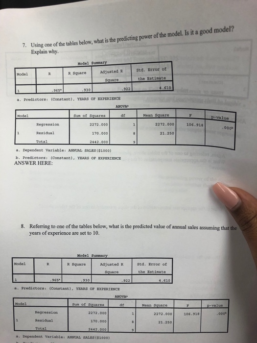 Solved 7. Using one of the tables below, what is the | Chegg.com
