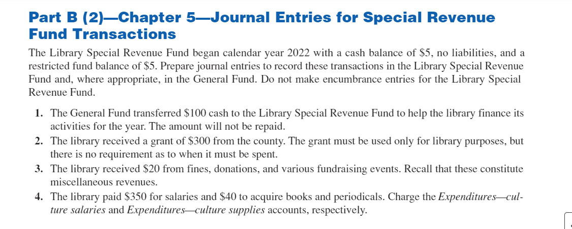 Solved Part B (2)-Chapter 5-Journal Entries for Special | Chegg.com