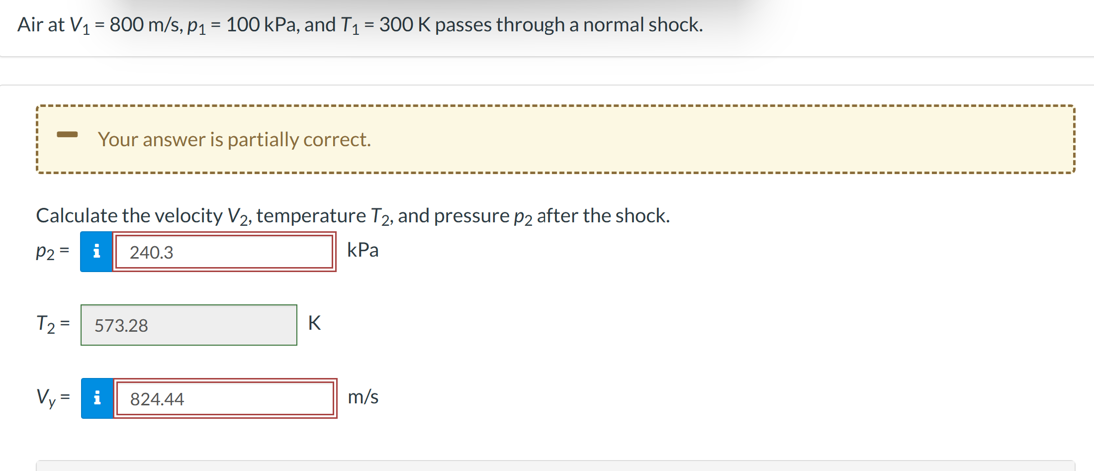 Solved Air at V1=800 m/s,p1=100kPa, and T1=300 K passes | Chegg.com